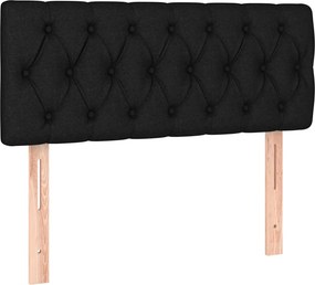 Box spring postel s matrací černá 90x200 cm textil 3140267
