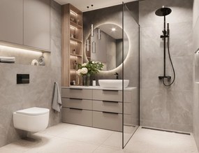 Invena Alonia, vysoká umyvadlová baterie h-289, černá lesklá, INV-BU-70-W04-V