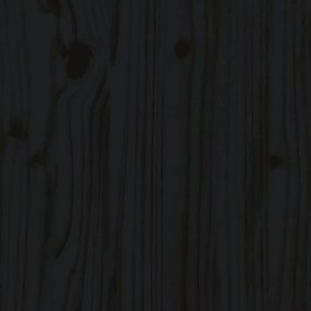 vidaXL Rám postele s čelem 100 x 200 cm masivní dřevo [3192158] Barva: Černá