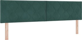 Postel s boxspringem s čelo Tmavě zelená 200 x 180 cm samet 3341537