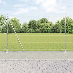 Zahradní euro plot s betonovým základem 10 x 1,6 m Stříbrná 3351020