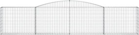 Klenuté gabionové koše 5 ks 400x30x80/100 cm pozinkované železo 3146856