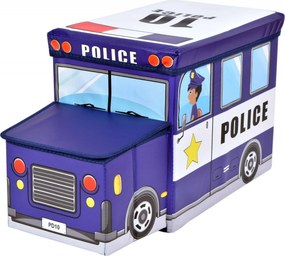Skládací taburet / koš na hračky Policie
