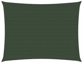 Stínící plachta obdélníková HDPE 2 x 3,5 m Dekorhome Tmavě zelená