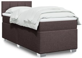 Box spring postel s matrací tmavě hnědá 90x200 cm textil 3288074