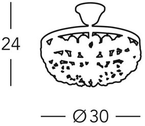 Kolarz 960.13K.3 - Křišťálový lustr na tyči VALERIE 3xE14/40W/230V