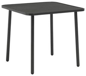 Venkovní jídelní stůl - ocel - tmavě šedý | 80x80x72 cm