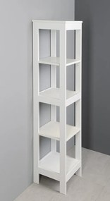 Aqualine, ETIDE policový regál vysoký 36x152x36 cm, bílá mat, ET156