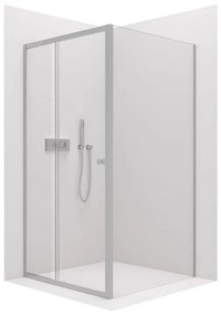 Cerano Varone, sprchový kout s posuvnými dveřmi 110 (dveře) x 100 (stěna) x 195 cm, 6mm čiré sklo, chromový profil, CER-CER-DY505-110100