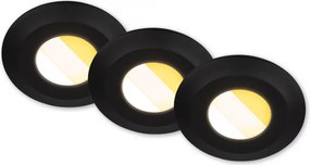 Briloner 7589035-SADA 3xLED Stm koup podh svíti KLIRA 1xLED/4,9W/230V IP44 černá