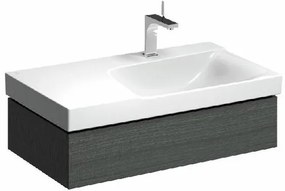Geberit Xeno 2 - Skříňka pod umyvadlo 90 cm s odkládací plochou, zásuvka s LED svítidlem, šedá 500.514.43.1