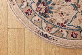 Koberec Agnella Isfahan Amara světle béžový kruh