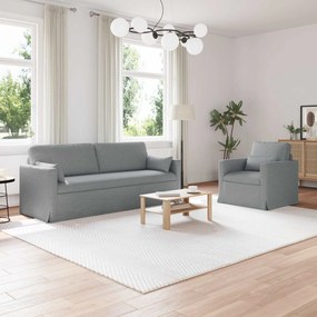Set pohovek 2 ks Světle šedá textil 3407581