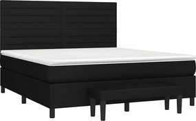 Box spring postel s matrací černá 180x200 cm textil 3136695