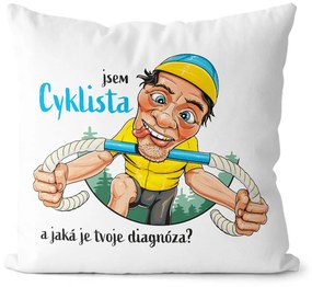 Polštářek Cyklista – diagnoza (Velikost: 55 x 55 cm)