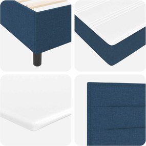 Postel s boxspringem s čelo Modrá 90 x 190 cm textil 3343959