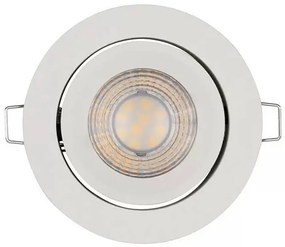 Sada vestavných LED svítidel Ledvance Simple Dim / 3 ks / Ø 8,7 cm / 5 W / teplá bílá / 400 lm / hliník / plast / bílá