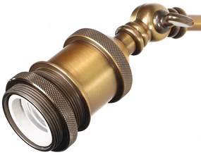 Toolight - nástěnná kovová lampa E27 60W Loft APP618-1W, retro zlatá-černá, OSW-03797