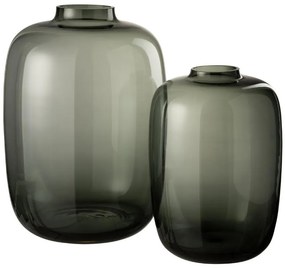 Zelená skleněná váza J-Line Nogun 45 cm