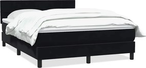Box spring postel s matrací černá 160x210 cm samet 3316217