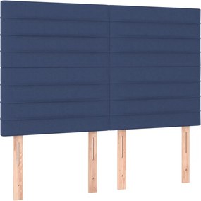 Box spring postel s matrací modrá 140x190 cm textil 3137235