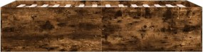 Rám postele kouřový dub 100 x 200 cm kompozitní dřevo 3280962