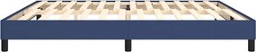 Rám postele s boxspringem modrý 200 x 200 cm textil 3120546