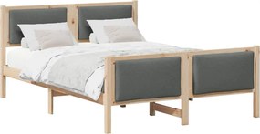 Rám postele s čelo Tmavě šedá 150 x 200 cm textil 3394259