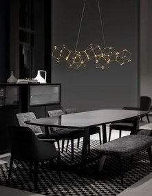 LED lustr Nebula 108 zlaté