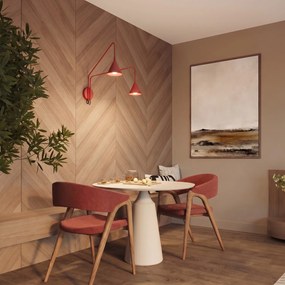 Sollux Lighting Nástěnné svítidlo NOX 2 červené s vypínačem