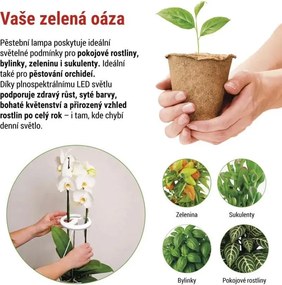 EMOS Bílá LED pěstební lampička 8W stmívatelná Z7902