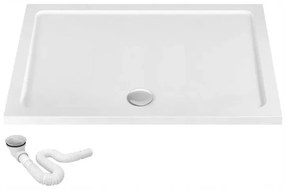 Obdélníková akrylátová sprchová vanička REA SAVOY 100x80 cm bílá