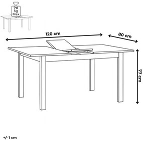 Autronic Jídelní rozkládací stůl HT-D1926 BK tvrzené sklo Barva: Černá
