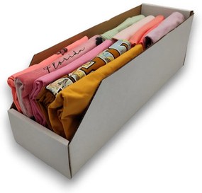 KARTON PAK Úložné boxy na oblečení, organizéry do skříně BÍLÝ KARTON 15x47cm