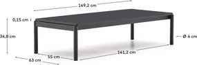 Kovový zahradní konferenční stolek 63x149 cm Sorells – Kave Home
