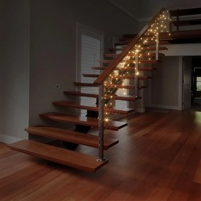 LED světelná sada na dům, HOBBY, 4+1 zdarma, teple bílá, zelený kabel