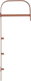 Koňakově hnědý kovový nástěnný stojan na oblečení 30x80x3 cm Gresto – House Nordic