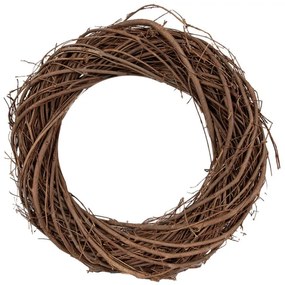 Hnědý proutěný věnec Alex – 25 cm