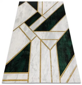 Dywany Luszczow Kusový koberec EMERALD EXCLUSIVE 1015 mramor, geometrický lahvově zelená / zlato Rozměr koberce: 80 x 150 cm