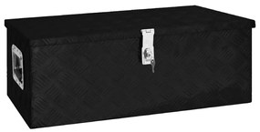 Úložný box černý 80 x 39 x 30 cm hliník,  152253
