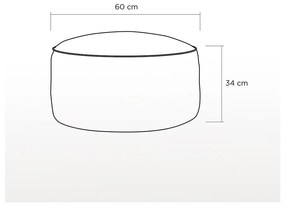 Sedací puf Dombi Sebastien, ⌀ 60 cm