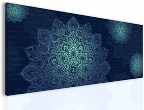 Obraz mandala temně modrá Velikost (šířka x výška): 150x60 cm