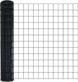 Evropský plot se hroty 10 x 1,2 m Ocel potažená PVC Šedá 3350654