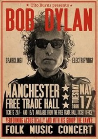 Plechová cedule Bob Dylan Velikost: A4 (30 x 20 cm)