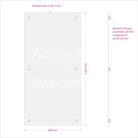 ACCEPT Hlavní orientační tabule Clear CL4 - rozměr 600 x 1 200 mm