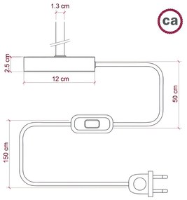 creative cables Kovová stolní lampa Alzaluce Velikost: 15 cm, Barva: Černá Perleť