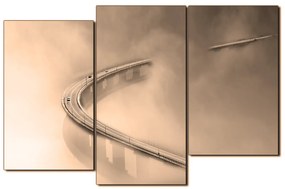 Obraz na plátně - Most v mlze 1275FC (105x70 cm)