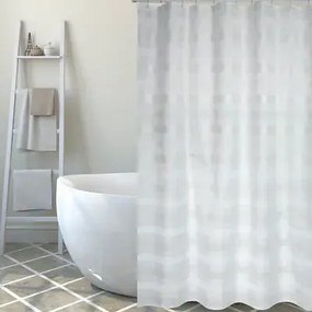 MSV Sprchový závěs AMALFI bílý / 180 x 200 cm / Polyester / S kroužky