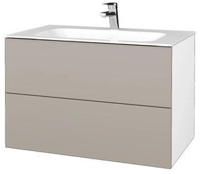 Dřevojas Koupelnová skříň VARIANTE SZZ2 80 Varianta: N01 Bílá lesk / N07 Stone