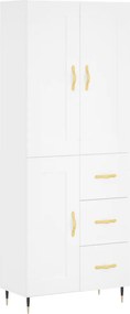 Skříň highboard bílá 69,5 x 34 x 180 cm kompozitní dřevo 3199985